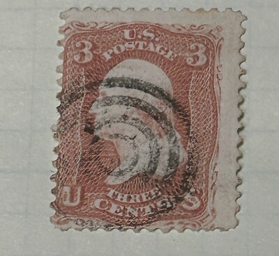 US stamp Scott #65 Variant. Red Brown color. Free Shipping. | eBay