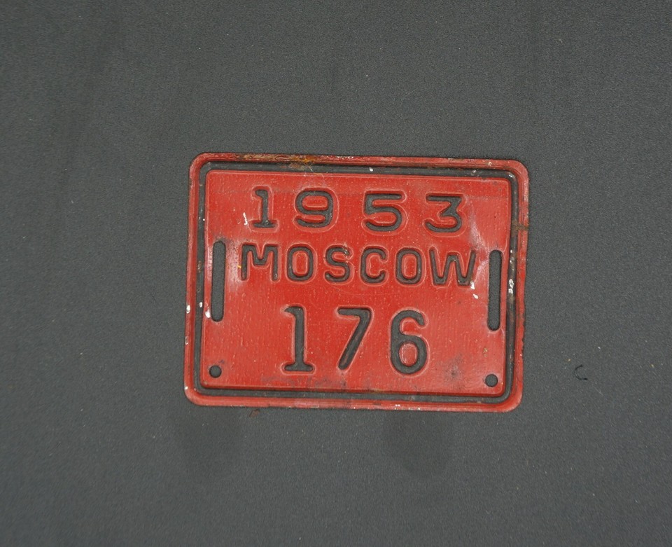 1953 MOSCOW IDAHO Bicycle License Plate Tag # 176 | eBay