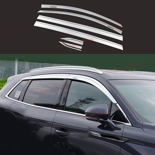 For Lincoln Nautilus 2019-2022 Chrome Side Window Vent Visor Sun Rain ...