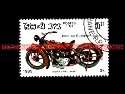 INDIAN CHIEF Scout 1930 - LAO LAOS Moto Timbre Poste | eBay