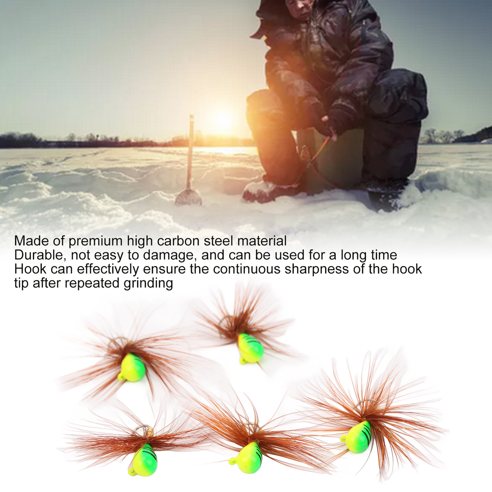 5Pcs Ice Fishing Jig Set 5MM Fishing Jig Lures Ice Fishing Lures Gso | eBay