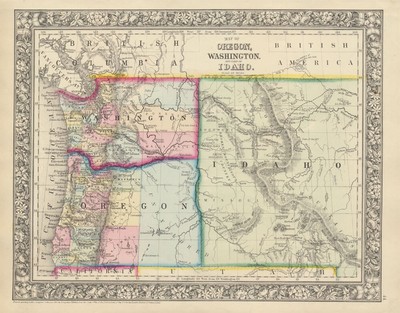Entire US - 1860 Map Of The Countries