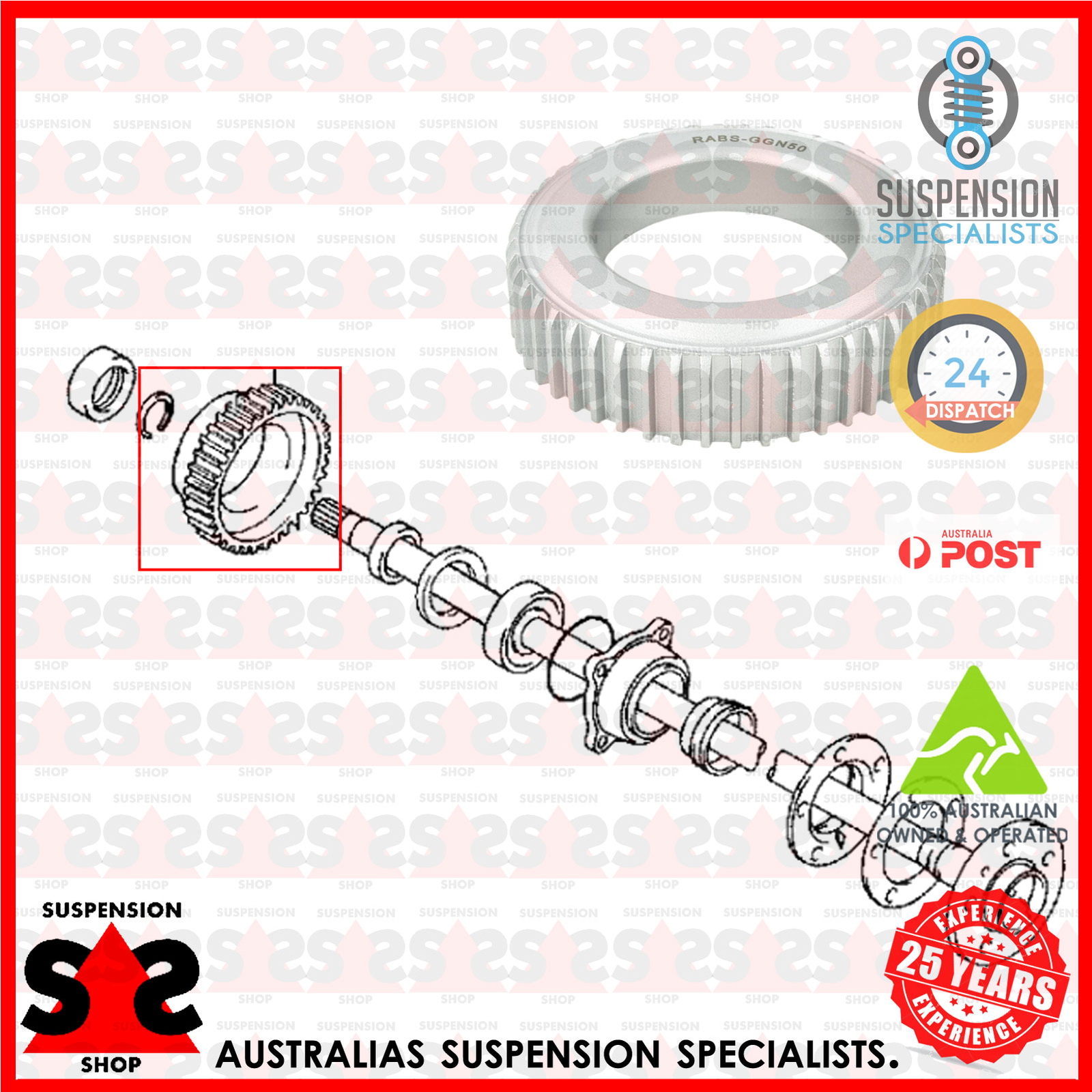 Rear Axle Both Sides Sensor Ring, Abs Suit TOYOTA Hilux Platform ...