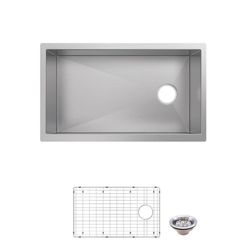 Professional Zero Radius 30 in. Undermount Single Bowl 16 Gauge ...