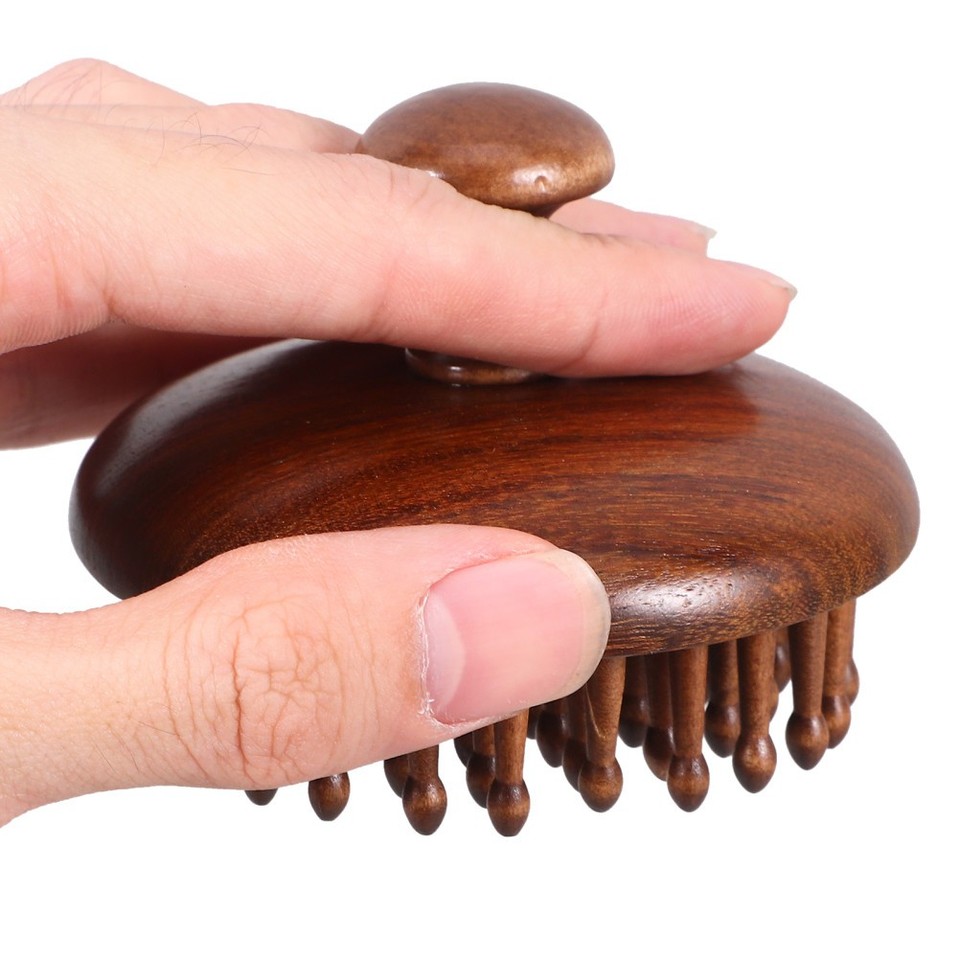 Scalp Massaging Comb Wooden Massage Hair Massageer Combs for Women ...