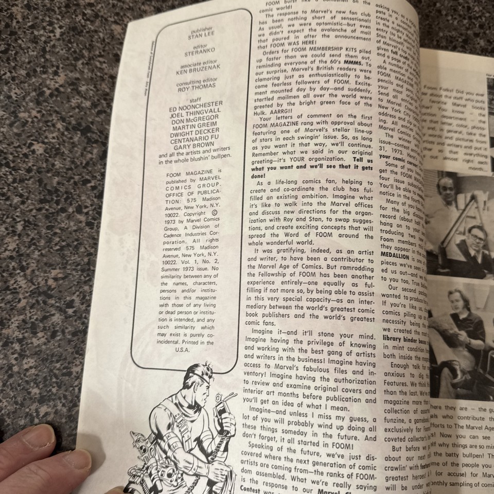 FOOM Magazine #2 1973 Marvel Comics 1st Wolverine Concept Art | eBay
