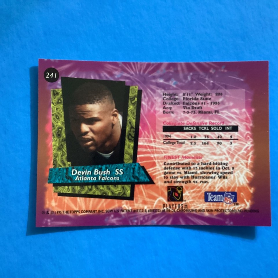 1995 Topps Finest Devin Bush #241 | eBay