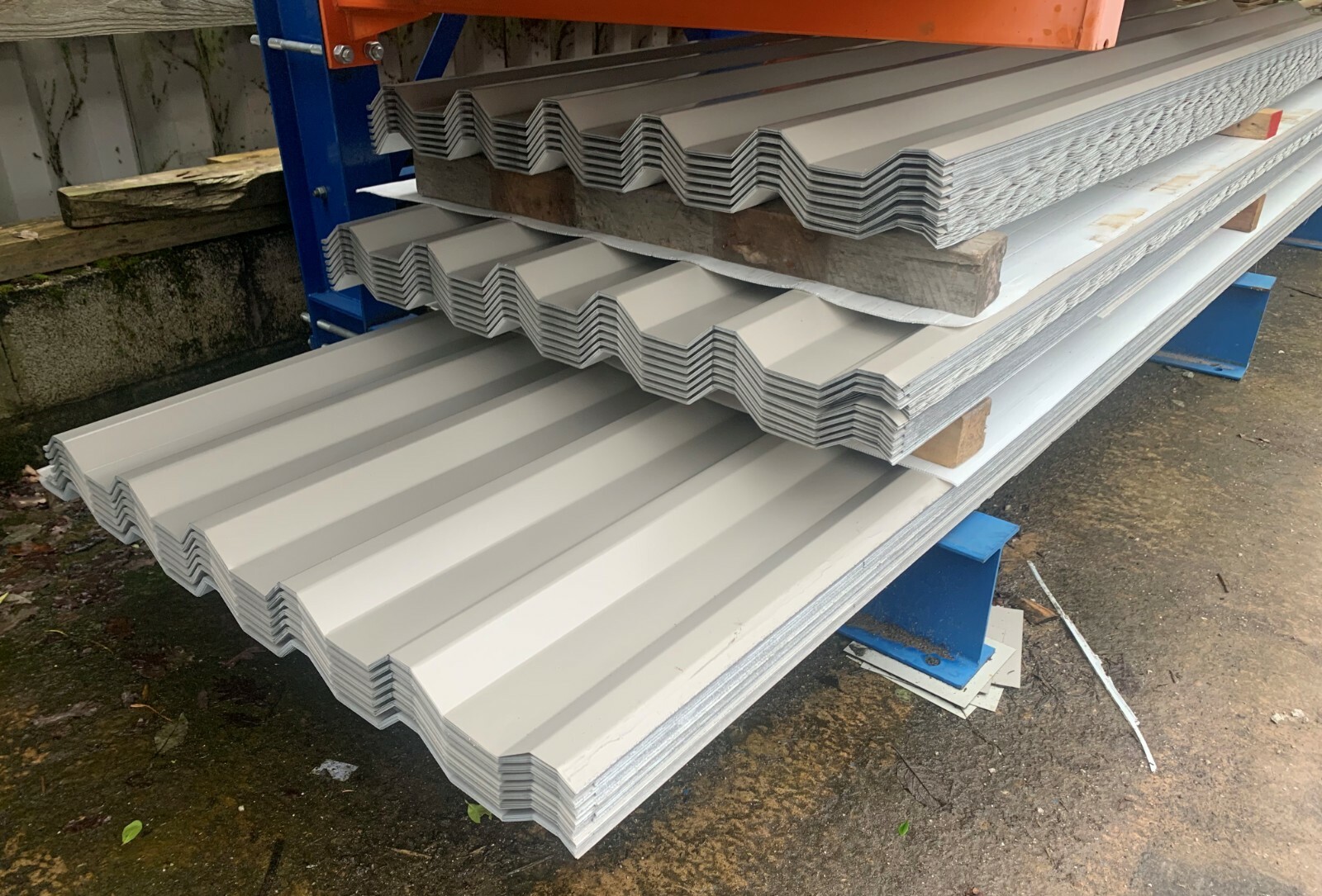 Grey Polyester Box Profile Corrugated Metal Roof Cladding Sheets 833mm ...