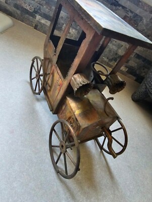 Vintage Brass Copper Model T Style Car Music Box does NOT play music ...