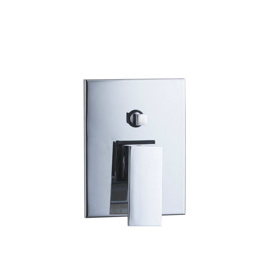 Conceal Wall Mounted Hot Cold Shower Bath Square Mixer Faucet Tap ...