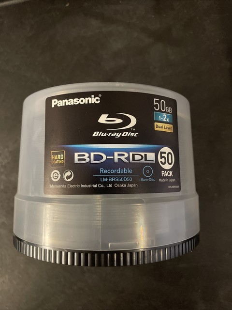 Panasonic Blank Blu ray Disc BD-R DL 50GB 50 Discs LM-BRS50D50 2x for ...