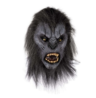 Ghoulish Productions Gray Wolfman Latex Face Mask Horror Halloween ...