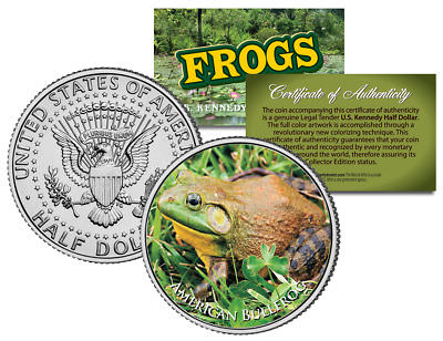 AMERICAN BULLFROG *Collectible Frogs* JFK Kennedy Half Dollar US ...