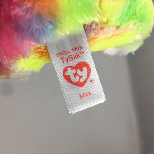 Ty Beanie Baby Boos MAX Autism Awareness Day 4/02 Tie Dyed Dog (6 Inch ...
