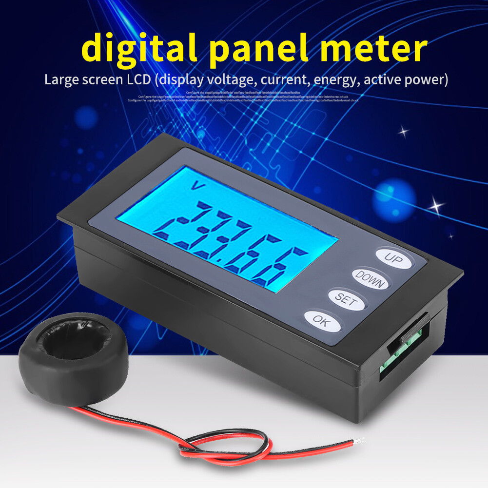 PEACEFAIR Digital Current Voltage Watt KWh Time Panel Meter Voltmeter HH0 | eBay