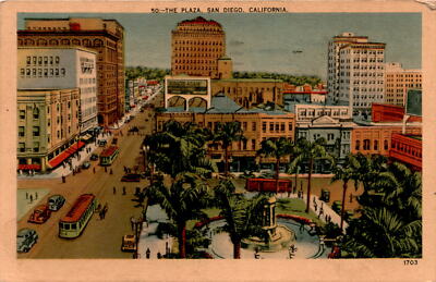 THE PLAZA, SAN DIEGO, PETERING, UNITED STATES OF AMERICA, IND Postcard ...