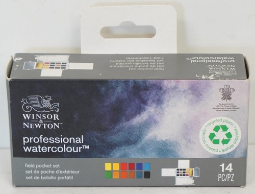 NEW - Winsor & Newton Professional 14-Piece Watercolour Field Pocket ...