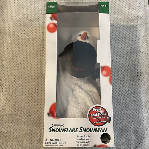 VTG Gemmy Holiday Snow Miser Snowflake Spinning Singing Snowman: Semi ...