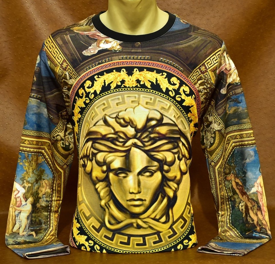 Versace Medusa Baroque Renaissance Fresco Print Long Sleeve - Museum ...