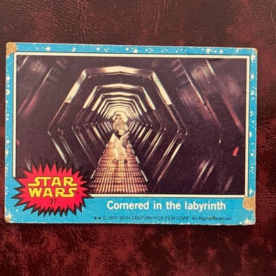 1977 Topps STAR WARS Blue Set CORNERED IN THE LABYRINTH #37** - VG- | eBay