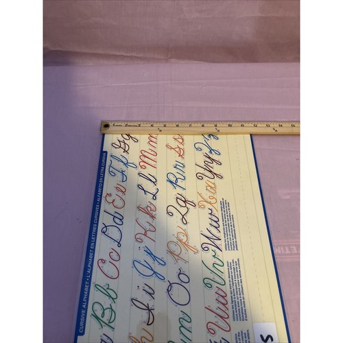 Cursive Alphabet English/Spanish Laminated Placemat Education ...