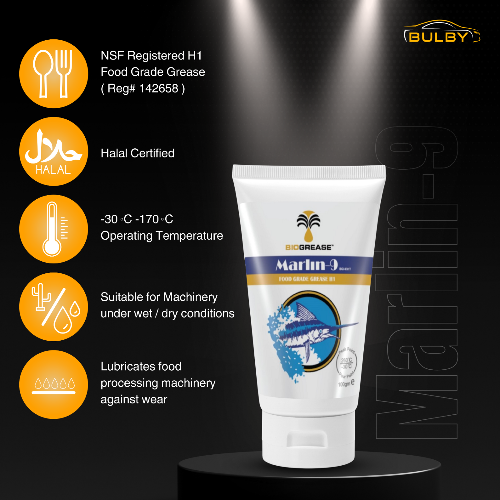 Biogrease Marlin 9 Food Grade H1 Grease 100g | eBay Australia