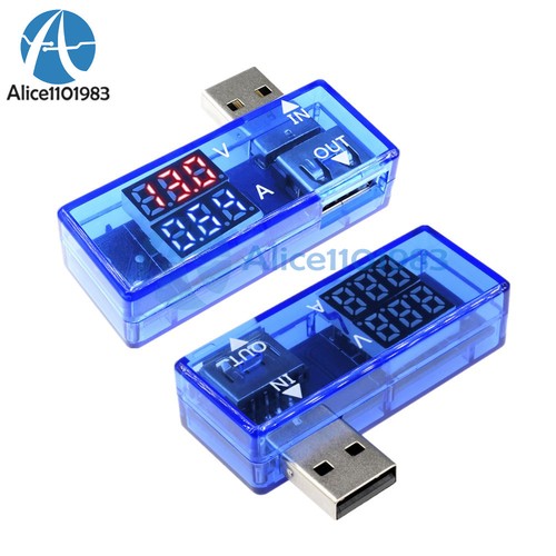 5V USB Digital Bluetooth Dual LED Current Voltage Voltmeter Power ...