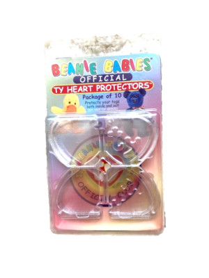 TY BEANIE BABIES OFFICIAL TY HEART TAG PROTECTORS 10 COUNT NEW IN ...