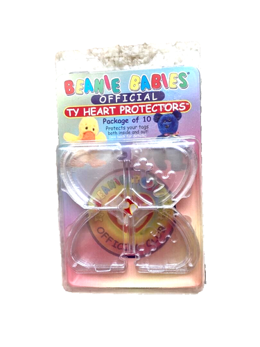 TY BEANIE BABIES OFFICIAL TY HEART TAG PROTECTORS 10 COUNT NEW IN ...