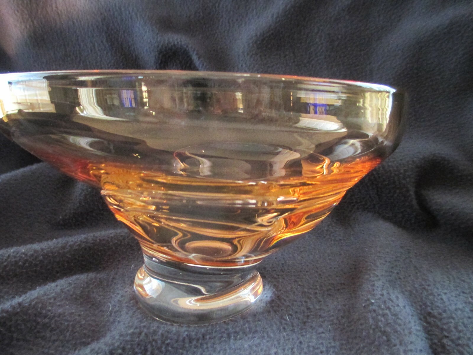 Ed Branson Art Glass Peach Centerpiece Bowl Signed and Dated 1991 | eBay