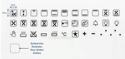 36pc Symbol Oven Cooker Induction Adhesive Knob Dial Sticker Label ...