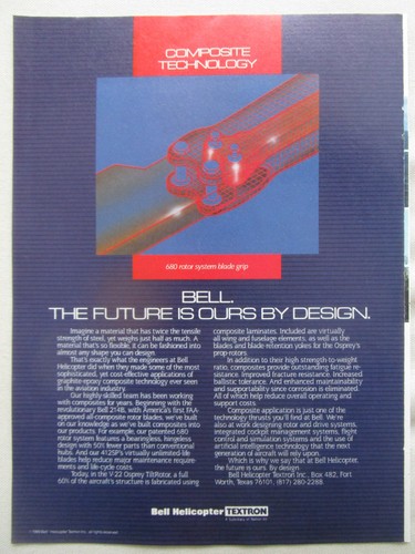 1989-1990 PUB BELL HELICOPTER TEXTRON 680 ROTOR SYSTEM BLADE GRIP ...