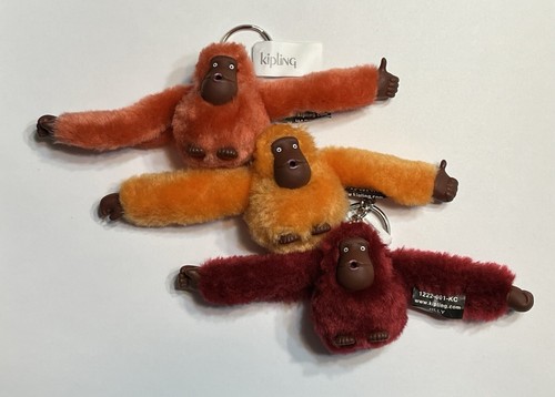 NWOT 3 (three) KIPLING 2” Monkey Key Chain Ring Bag Charm Fob (24Jul25 ...