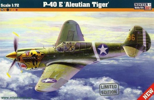 CURTISS P-40 E WARHAWK ALEUTIAN TIGER (USAAC MARKINGS) #D202 1/72 ...