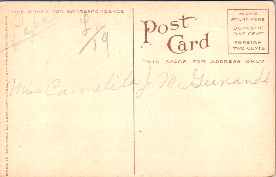 Postcard San Francisco California Showing Fire Boat Action By David ...