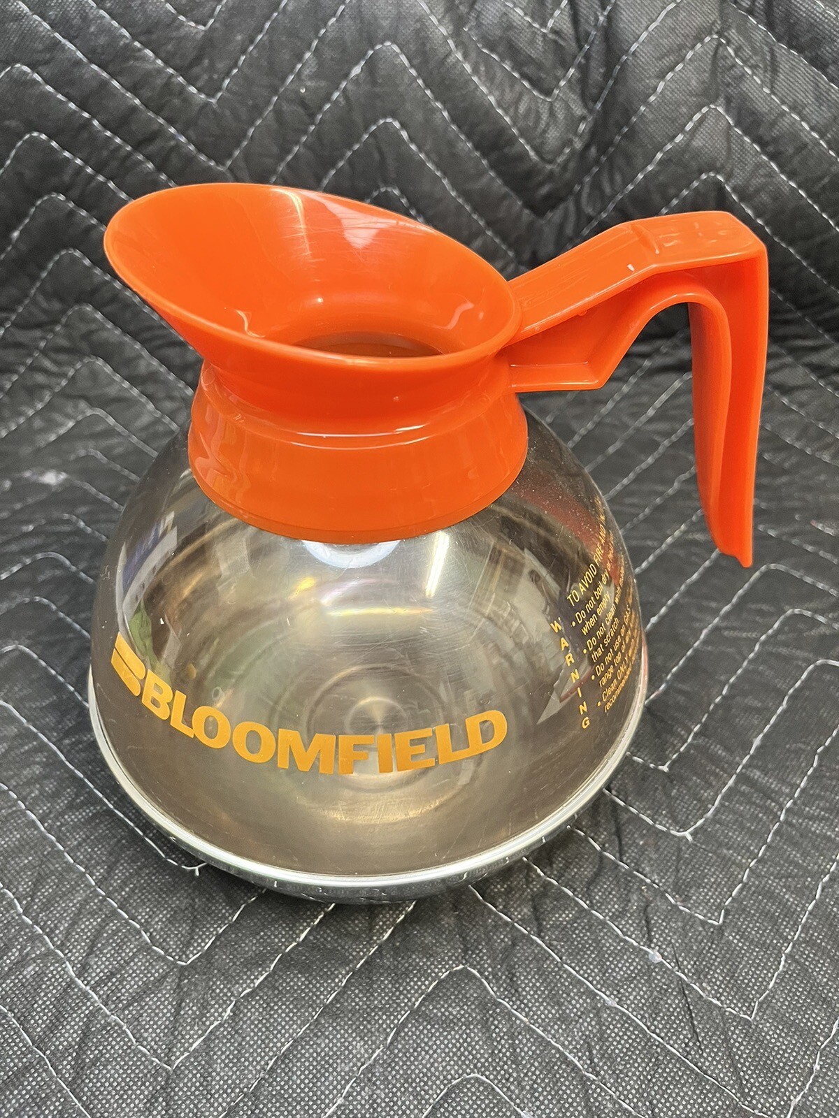 Bloomfield Koffee King Decaf Carafe Glass Coffee Decanter Pot Orange ...