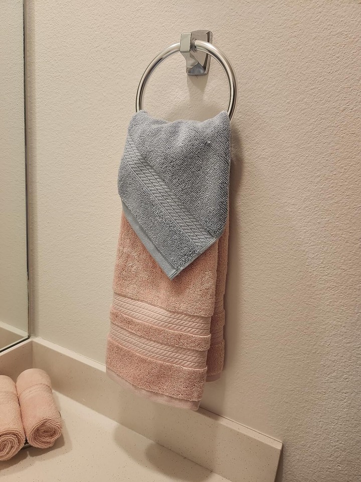 Chrome 6.25-Inch Diameter Wall Mount Contemporary Bathroom Hand-Towel ...