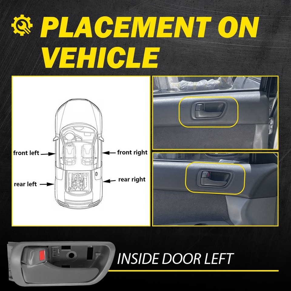 For Toyota 2002 to 06 Camry Inner Interior Inside Door Handle Gray ...