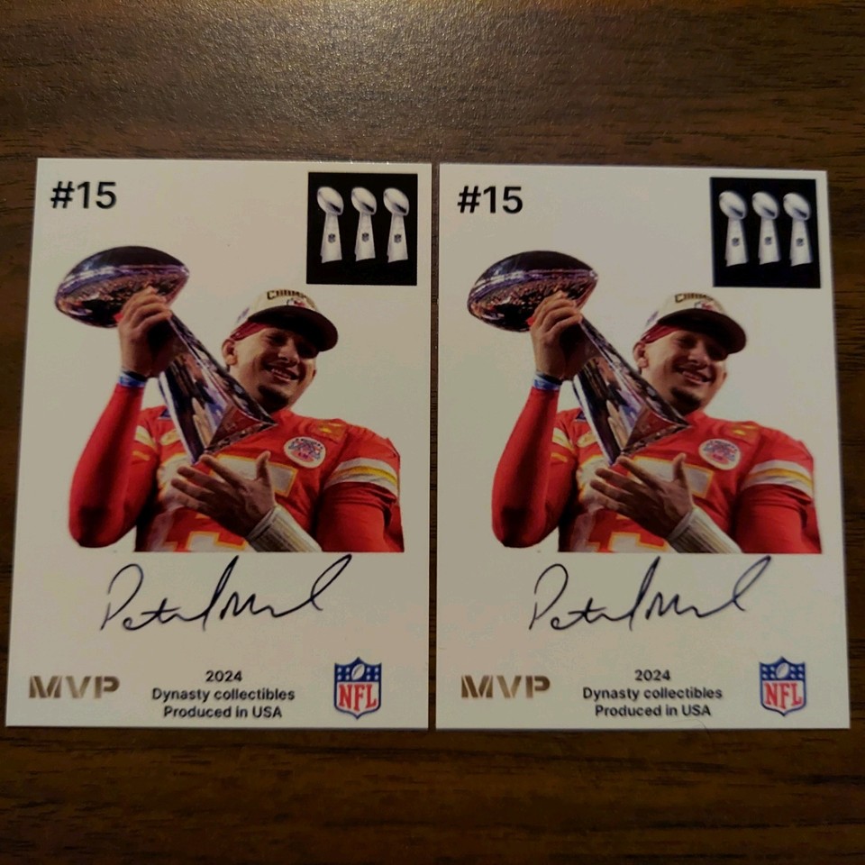 2 Patrick Mahomes CHIEFS 3X Super Bowl MVP Base & Cracked Ice Prism ...