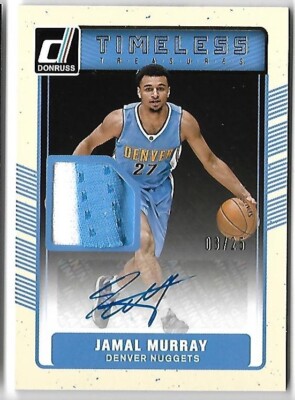 JAMAL MURRAY 2016 PANINI DONRUSS ROOKIE AUTO AUTOGRAPH PATCH CARD #8/25 ...