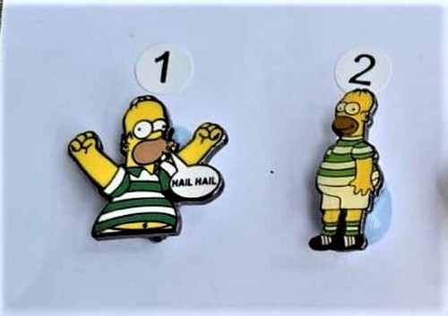 Celtic Badge, THE SIMPSONS, HOMER GROUP, QTY 2 BADGES | eBay