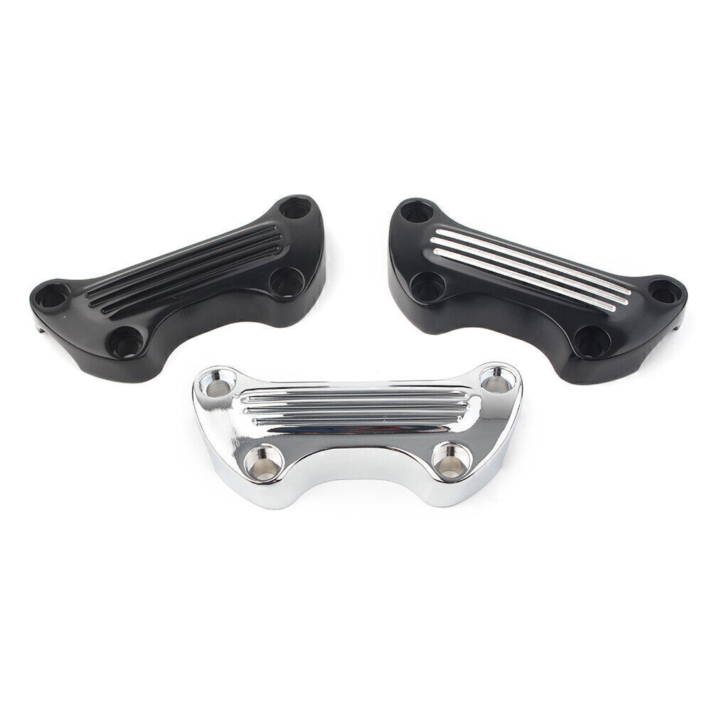 For Harley Sportster Softail Dyna 1" Handlebar Riser Top Clamp Cover ...