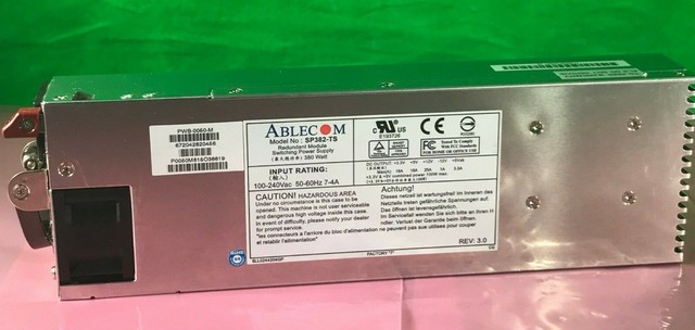 Ablecom Redundant Module Switching Power Supply 380w Sp382-ts for sale ...