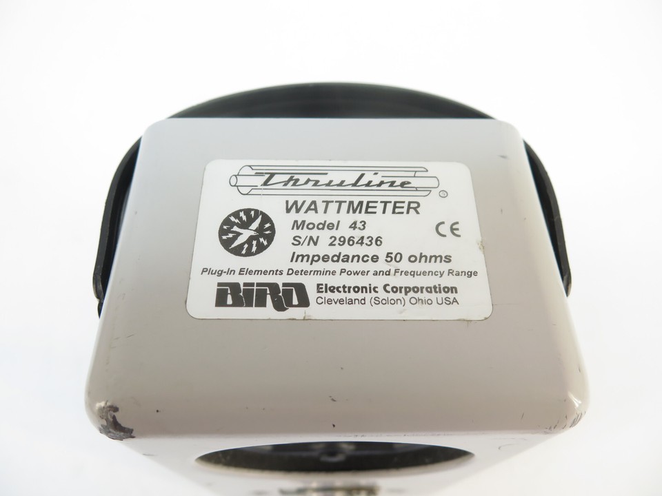 Bird 43 Thruline Wattmeter with 2 Slugs / Elements: 2 x 50L1, 50W, 1.71 ...