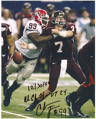 Charles Johnson Georgia Bulldogs Autographed 8x10 Photo - 2005 SEC ...