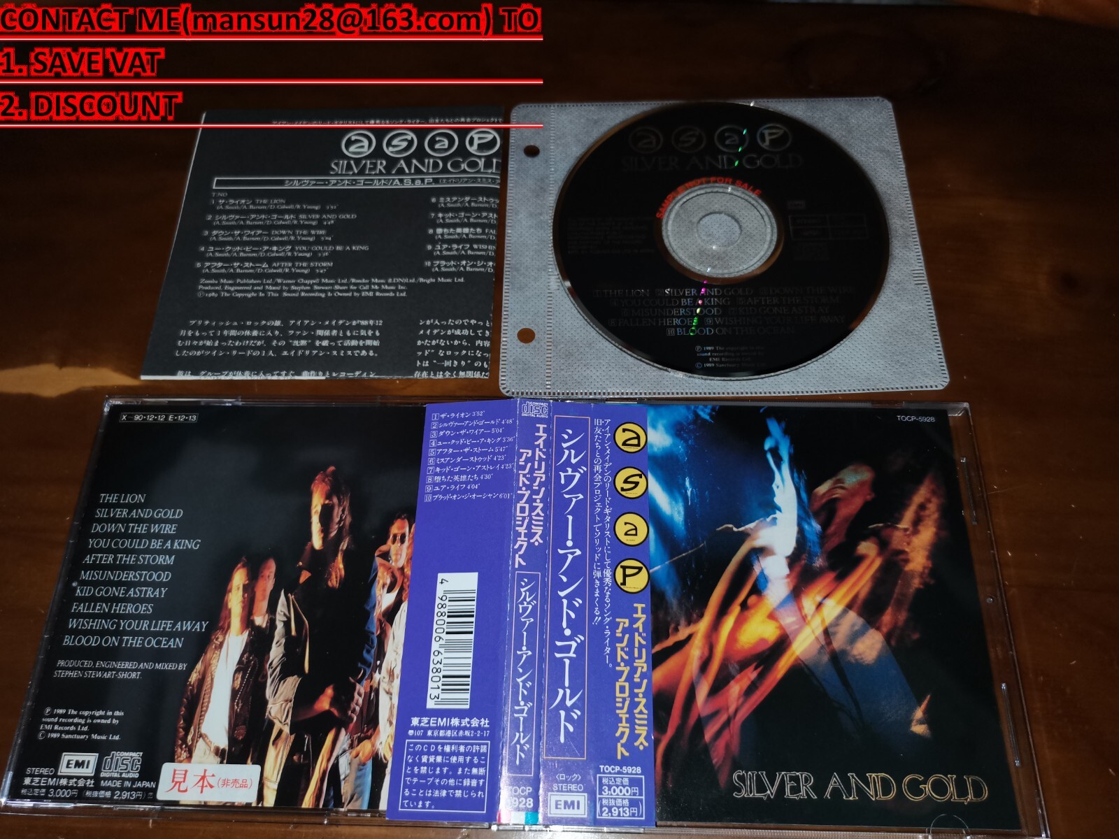 ASAP / Silver And Gold JAPAN Adrian Smith Iron Maiden SAMPLE TOCP-5928 ...