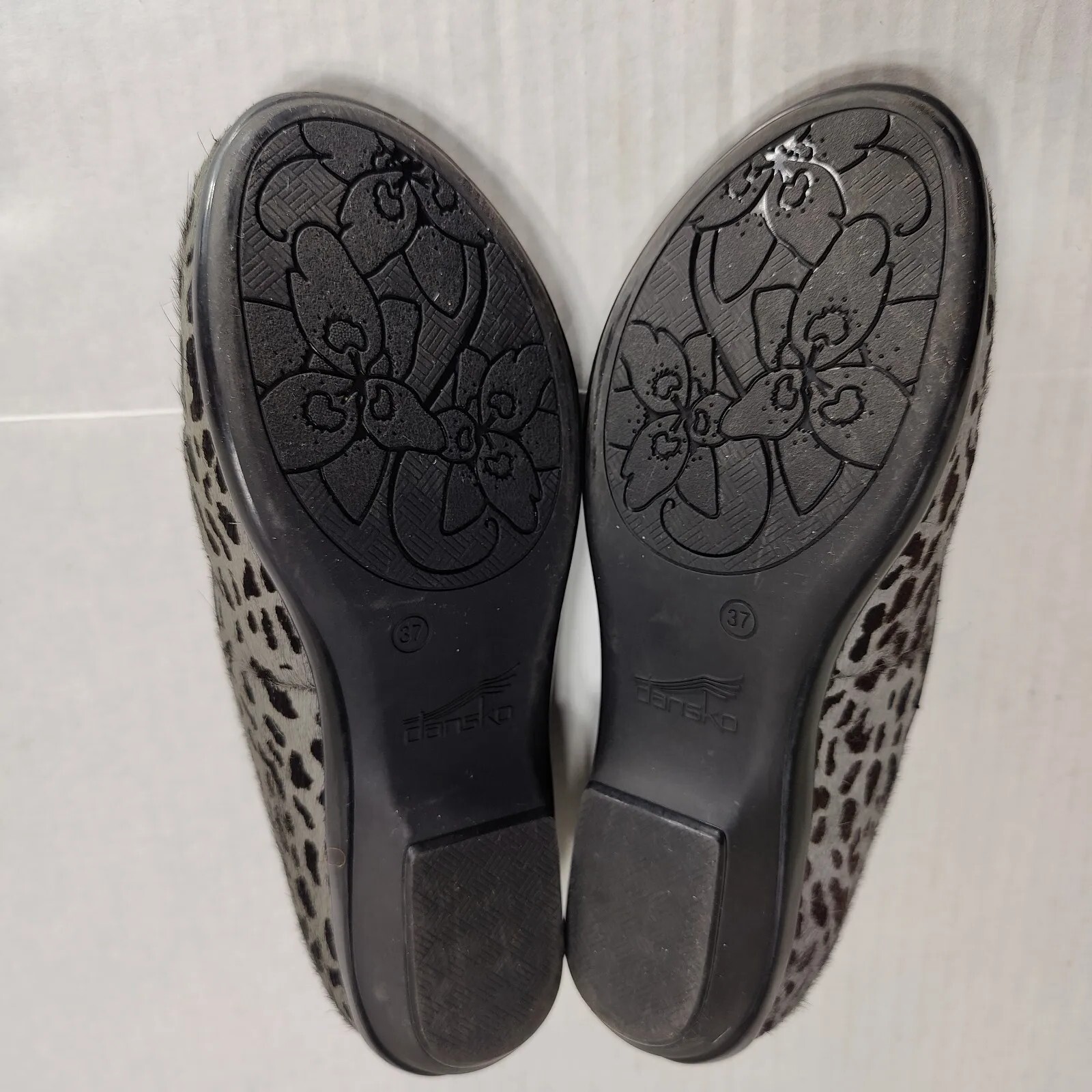 Dansko Oksana Gray Leopard Print Calf Hair Leather Sl… - Gem