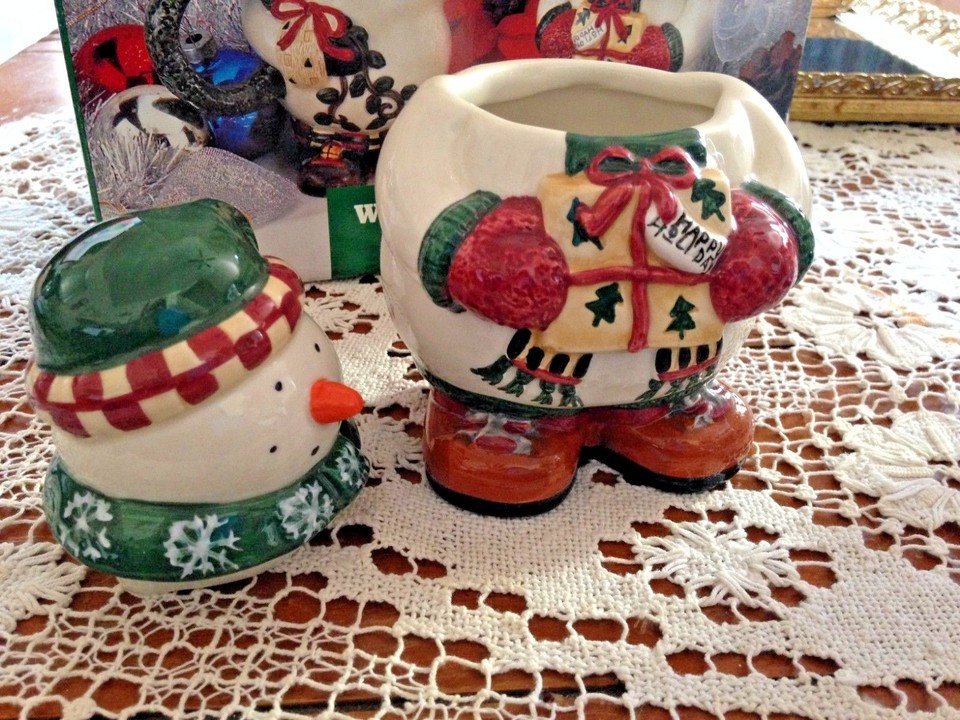 DEBBIE MUMM WINTER FOLLIES SNOWPEOPLE SUGAR & CREAMER NEW SAKURA MIB | eBay