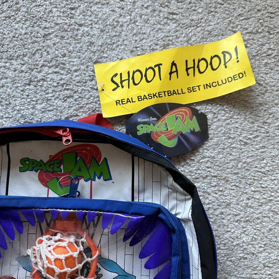 RARE Vintage 1996 Space Jam Backpack Book Bag Toon Squad Monstars NEW w ...