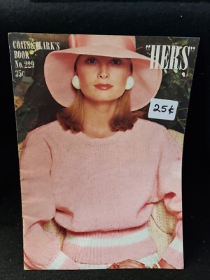 Hers Coats & Clark's Book No. 229 Knitting And Crochet Patterns | eBay